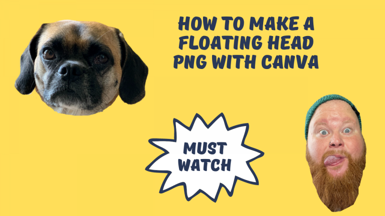 How to make a floating head PNG with Canva - Red Bearded Marketing